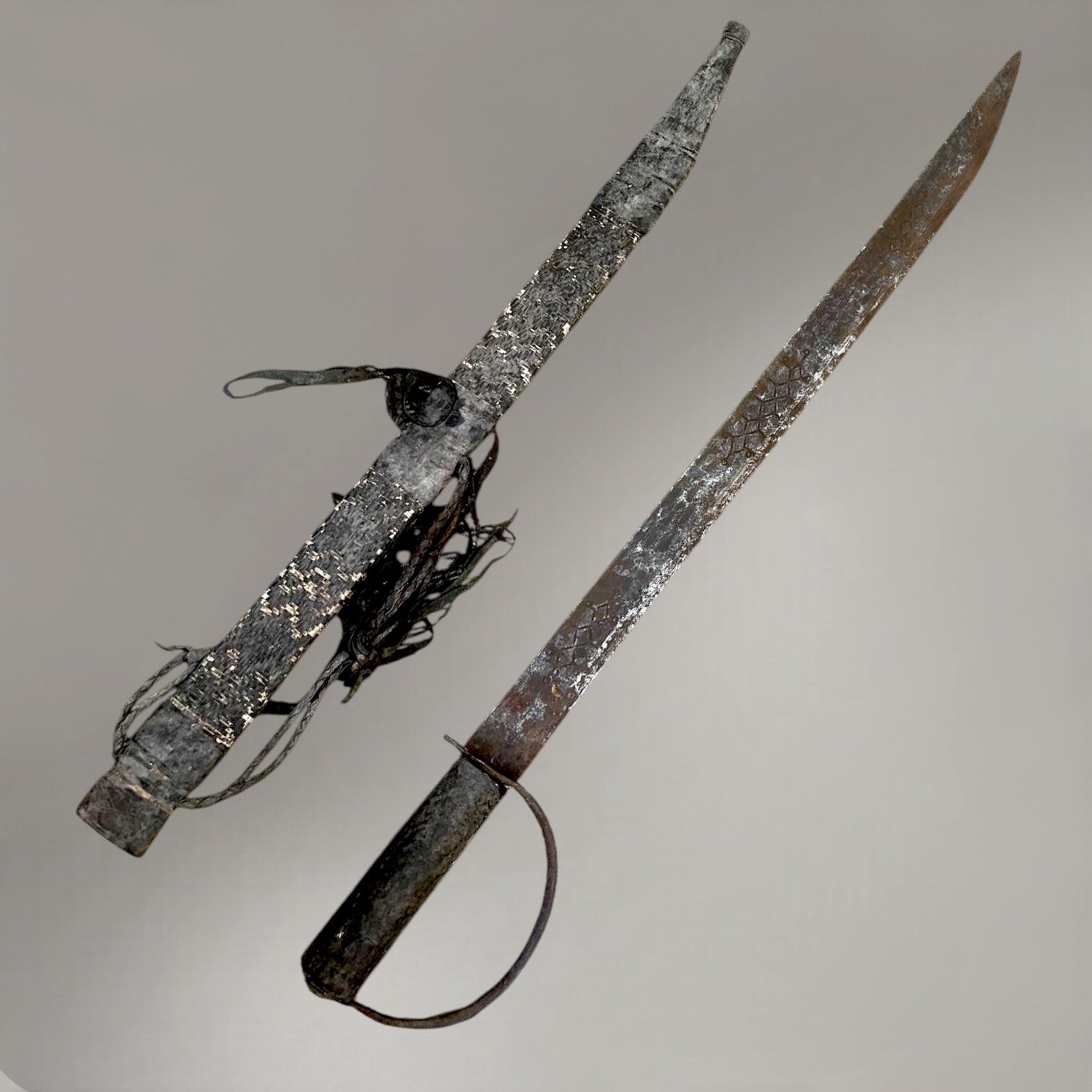 A rare and authentic African prestige sword, dated to c. 1900–30 – the ...